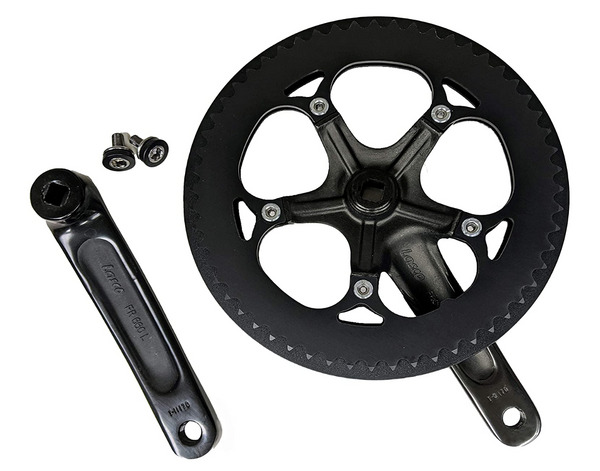 Lasco 56T crank set 170 mm forged crank arms, CNC aluminum chain guard ...